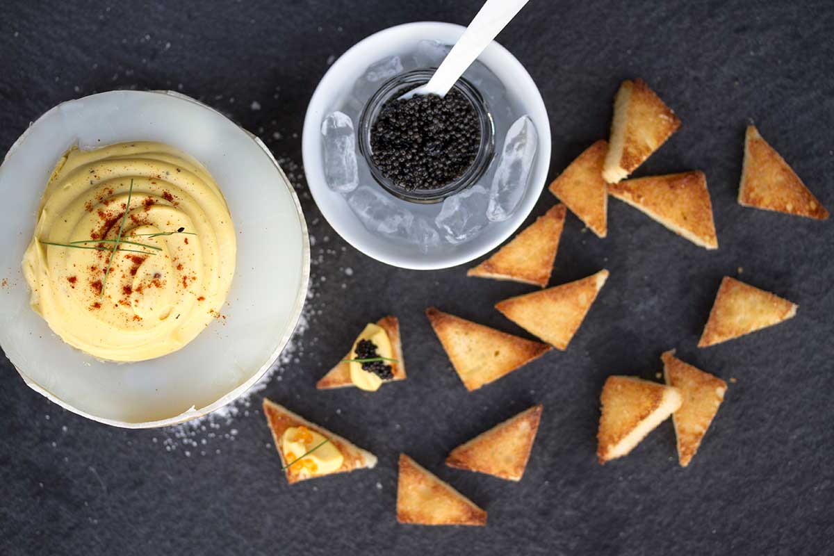 Deviled Ostrich Egg w/ Caviar - Marx Foods Blog