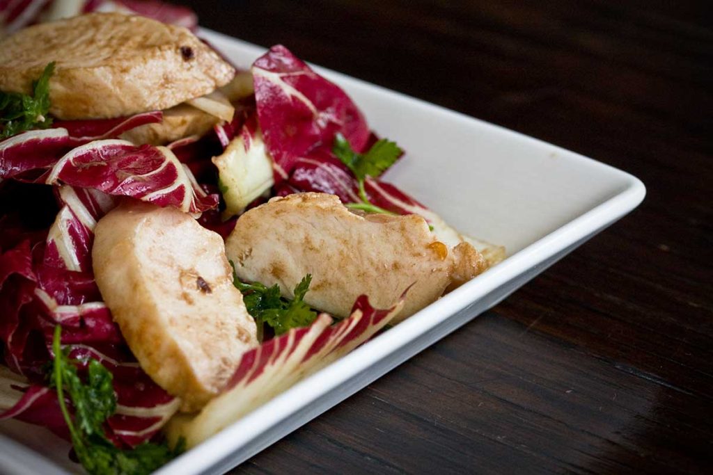 Treviso & Black Garlic Rabbit Salad - Marx Foods Blog